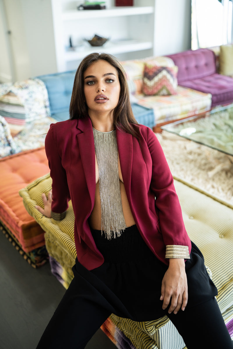 Flow Fringe Bib Necklace | Lena Zeitouni